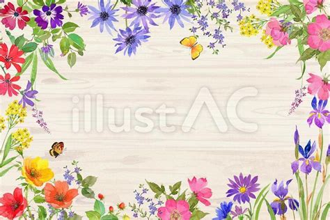 花フレームイラスト No 1428639｜無料イラスト・フリー素材なら「イラストac」