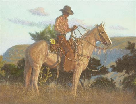 Bonhams Wayne Baize Born 1943 Shaking Out A Loop Sight 11 1 2 X 15 1 2 In Framed 22 3 4 X