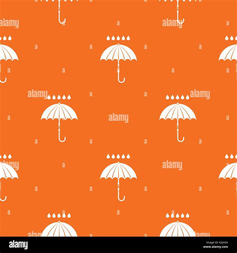 Umbrella And Rain Drops Pattern Seamless Stock Vector Image And Art Alamy