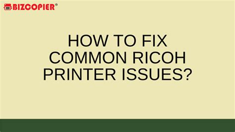 How To Fix Common Ricoh Printer Issues Rental Or Purchase Ricoh
