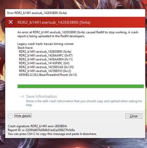 Game Crashes At Character Select Redm Client Support Cfxre Community
