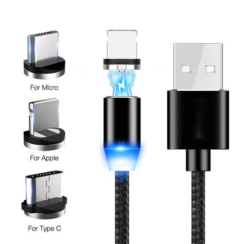 마그네틱 Usb 케이블 고속 충전 아이폰 Type C 마이크로 Usb 안드로이드 Ios 데이터 라인 샤오미 레드미 삼성 코드