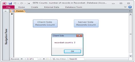 Microsoft Access Vba Count Records Of Recordset