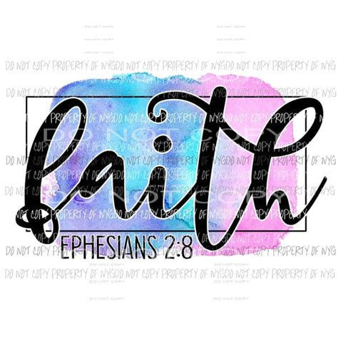 Martodesigns Faith Ephesians 28 Sublimation Transfers
