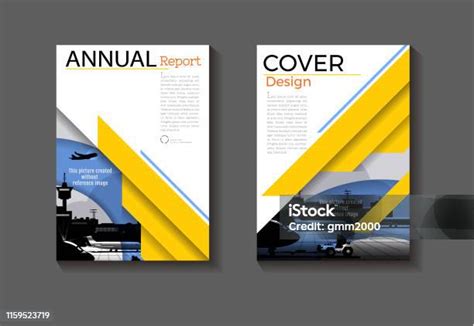 Sampul Biru Kuning Latar Belakang Abstrak Desain Sampul Modern Sampul