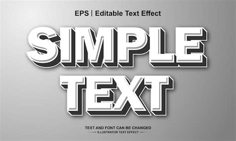 Premium Vector Simple Text Editable Text Effect