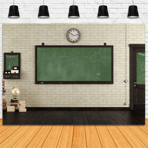 Back To School Empty Retro Classroom Backdrop Dbd7 45