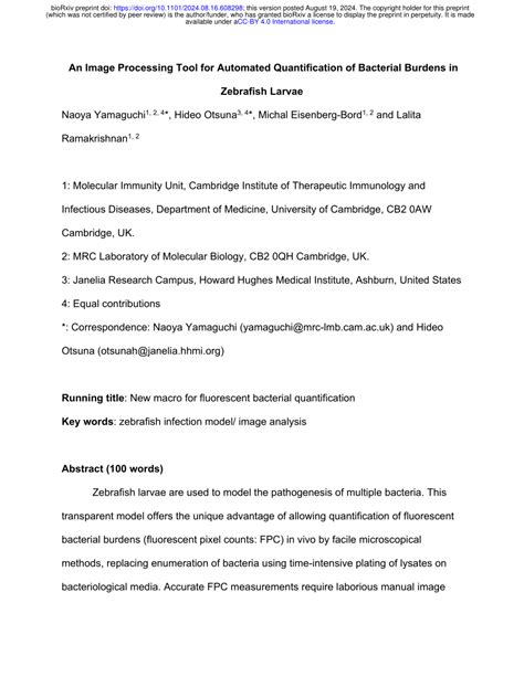 Pdf An Image Processing Tool For Automated Quantification Of
