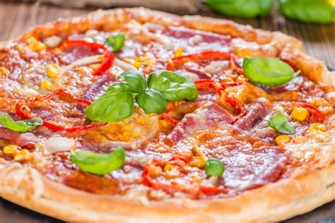 Premium Photo Homemade Salami Pizza