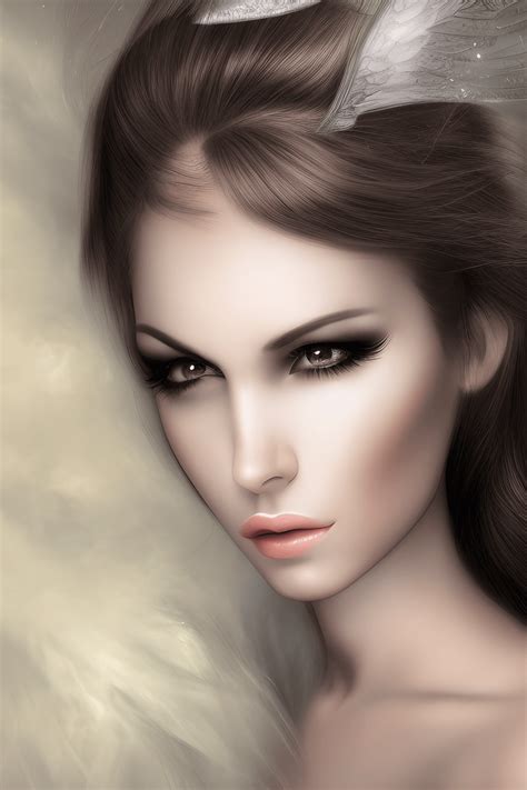 Beautiful Fantasy Angel Face · Creative Fabrica