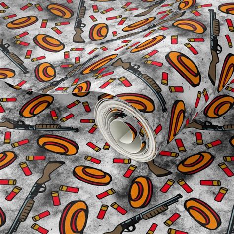 Smaller Scale Trap Shooting Clay Pigeons Wallpaper Spoonflower