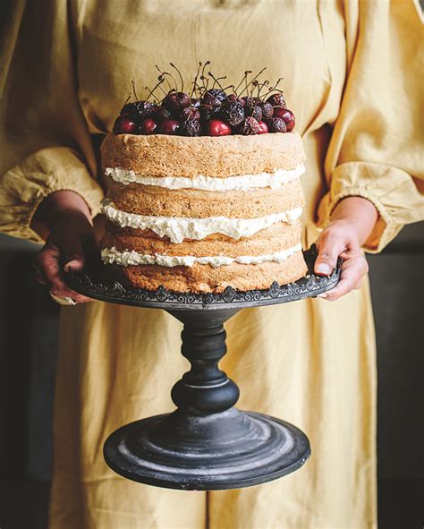 Spiced Victoria Sponge W Maple Glazed Baked Cherries Verve Magazine