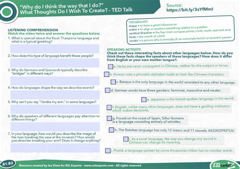 Online Friendly Esl Discussion Worksheet Language And Thought Esl