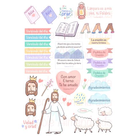 Stickers Cristianos En Español Biblia De Apuntes Revista De La