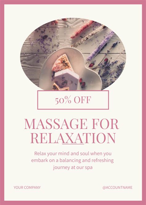 Discount Offer For Relaxing Massage Online Flyer Template Vistacreate