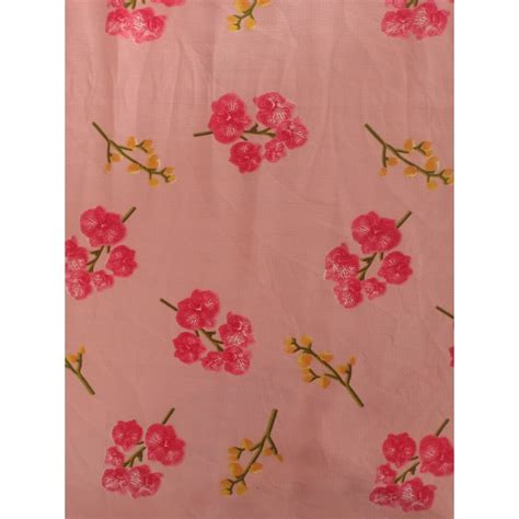 Jual Kain Wolfis Tangkai Bunga Dasar Pink Req Panjang Shopee Indonesia