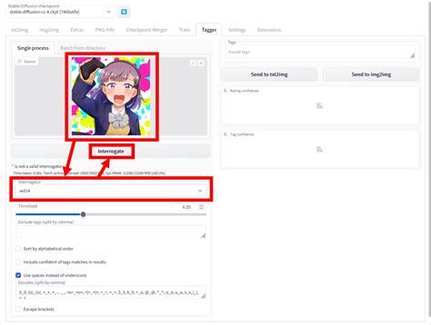 Summary Of How To Use ``tagger For Automatic1111s Web Ui That