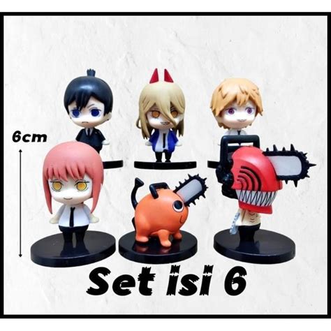 Jual Action Figure Chain Saw Man Power Denji Pochita Aki Set Isi 6 Pcs Shopee Indonesia