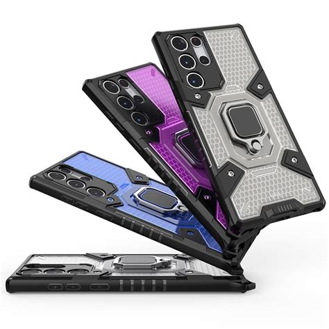 Husa Compatibila Cu Samsung Galaxy S22 Ultra Ring Defender X Armor