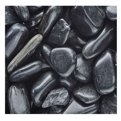 Yard Elements 0125 Cu Ft 2 In 3 In 10 Lbs Black Polished Rock