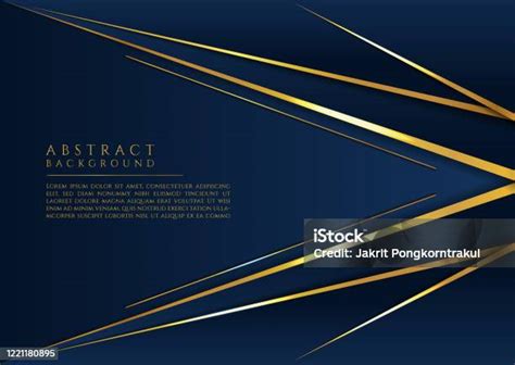 추상 골드 메탈릭 컬러 럭셔리 다크 블루 배경이 공간과 현대적인 디자인을 겹쳐 0명에 대한 스톡 벡터 아트 및 기타 이미지 0명 개념 고급 Istock