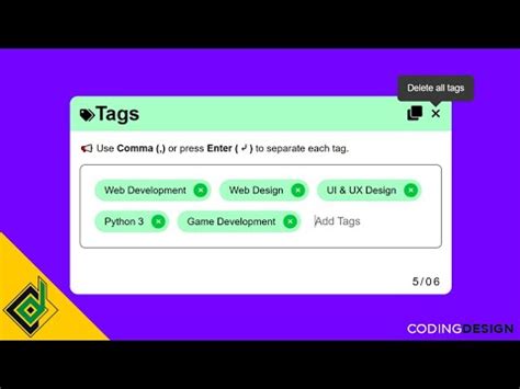 Build Tags Input Box Like YouTube Using Vanilla JavaScript YouTube