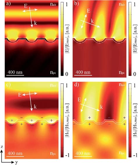 Electric Field Distribution Of Surface Plasmon Modes Excited At The HD