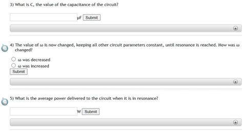 Solved 3 What Is C The Value Of The Capacitance Of The Circuit