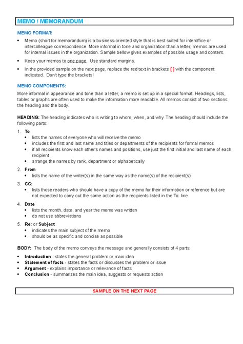 Memo Format Memo Format Memo Memorandum Memo Format Memo Short
