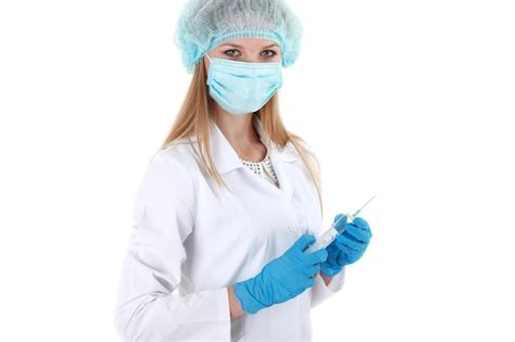 Premium Photo Female Doctor Makes Injection