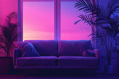 Illustration Sofa Purple Architecture Furniture Free Photo Illustration Rawpixel