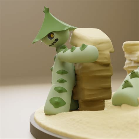 🐉 Cacturne Beta 3d Print・archivo Obj Para Impresión 3d・cults