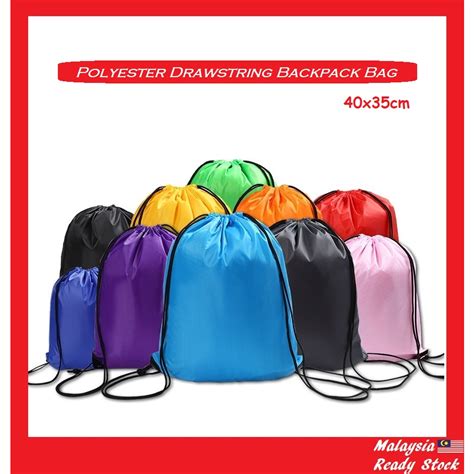 Drawstring Backpack Bag Sport Travel Marathon Storage Bags Shopee Malaysia