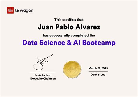 Datascience Artificialintelligence Machinelearning Lewagonalumni Juan Pablo Alvarez