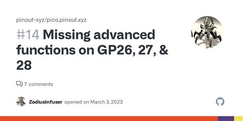 Missing Advanced Functions On Gp26 27 And 28 · Issue 14 · Pinout Xyz