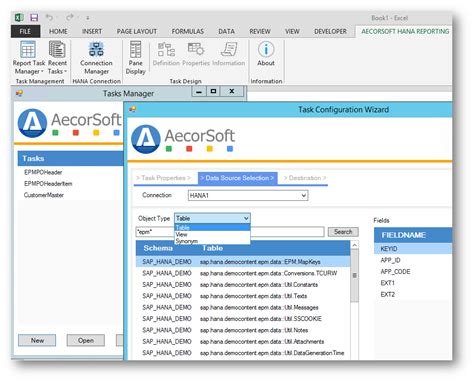 SAP HANA Excel AecorSoft