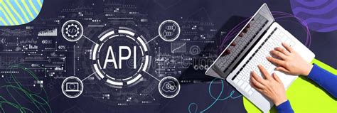 api application programming interface concept with person using a