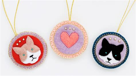 可愛い猫andハートチャームの作り方！ フェルトで作る小物｜ Diy Felt Cat And Heart Charm With Felt Youtube