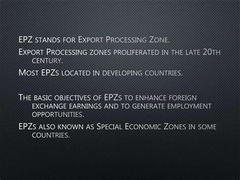 Export Processing Zone