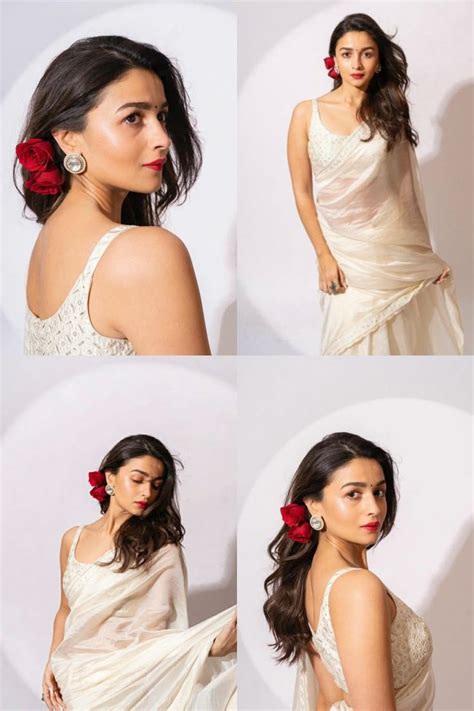 Alia Bhatt Hair Style On Saree Indian Hairstyles Long Hair Styles
