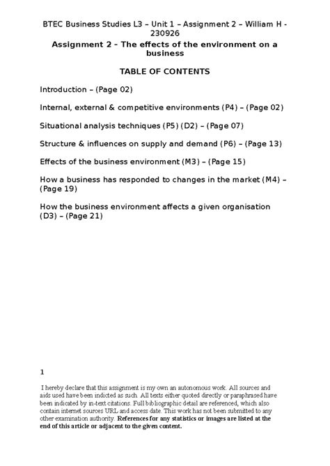 Unit 1 Assignment 2 230926 Assignment 2 The Effects Of The