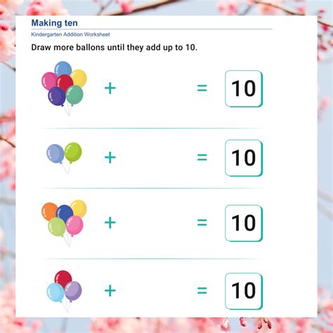 Visual Addition Mastery Worksheets For Building Basic Skills With