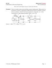 Homework 9 Solutions Pdf EE 215 Fundamentals Of Electrical
