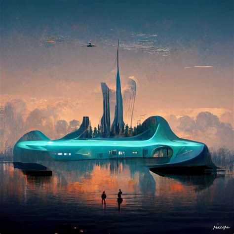 Floating Futuristic Island By Atrixz12 On Deviantart