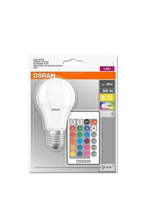 OSRAM LED VALUE Osram Rgb Kumandalı 9w 60w E27 Dimmer Led Ampul Osram