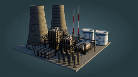 Refinery Unit 3d Model By Sathak