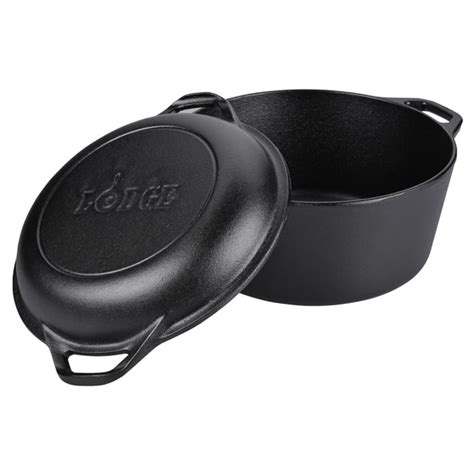 Lodge Cast Iron Double Dutch Oven 5 Quart 165229