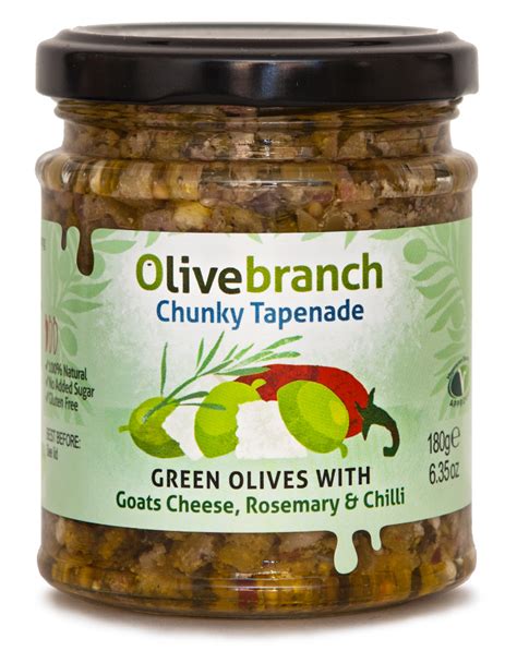 Olive Branch Chunky Tapenade Green Olives With Goats Cheese Rosemary