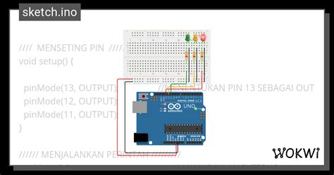 1a Blink 3 Led Wokwi Esp32 Stm32 Arduino Simulator