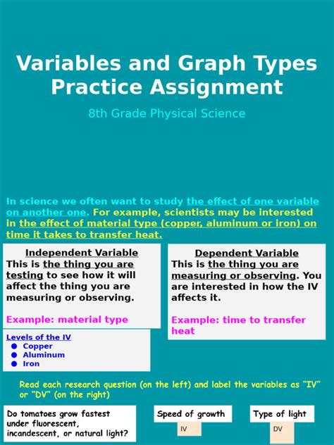Variable And Graph Types Practice Pdf Histogram Acid